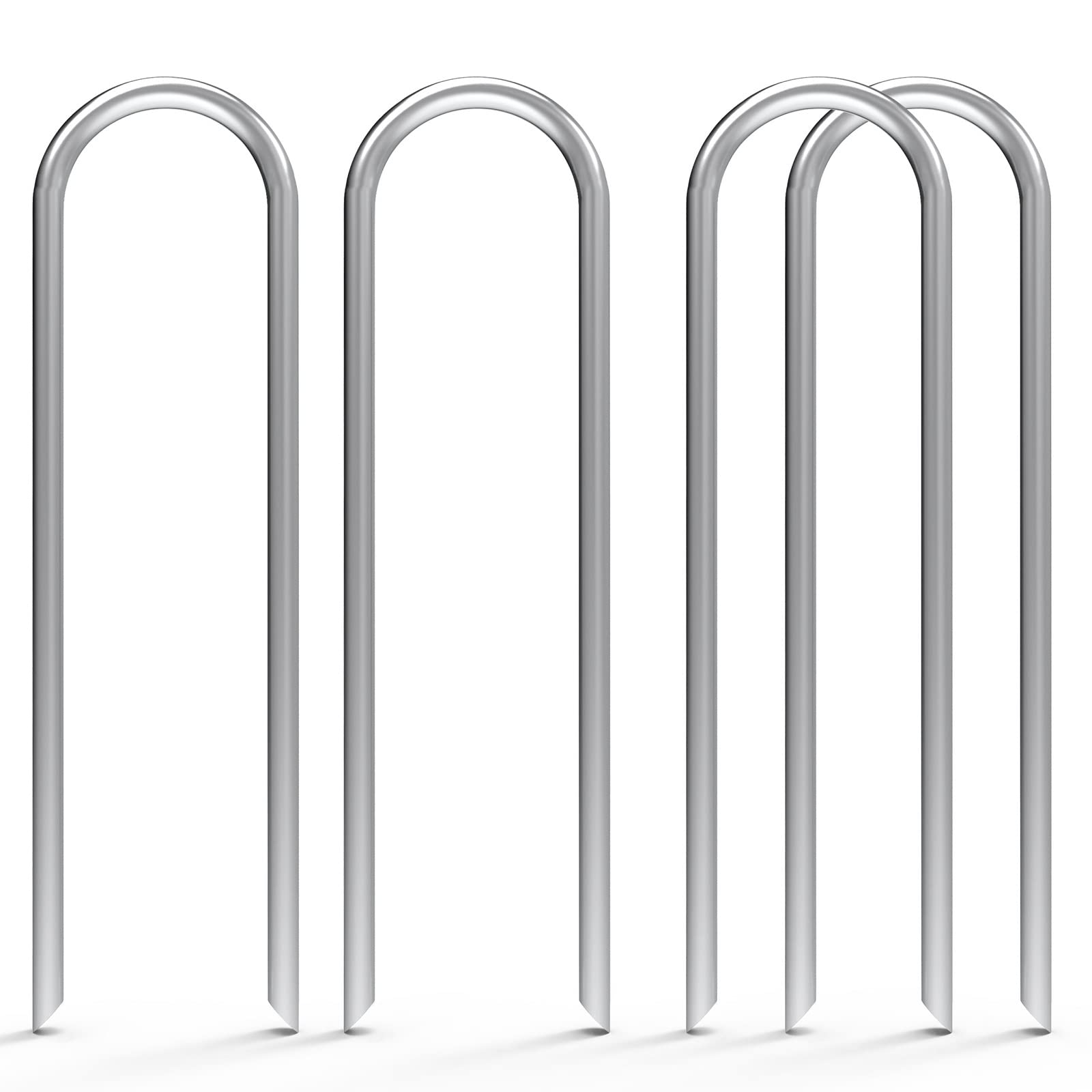 MySit 12" Heavy-Duty Galvanized Garden Stakes - U-Shaped Irrigation ...